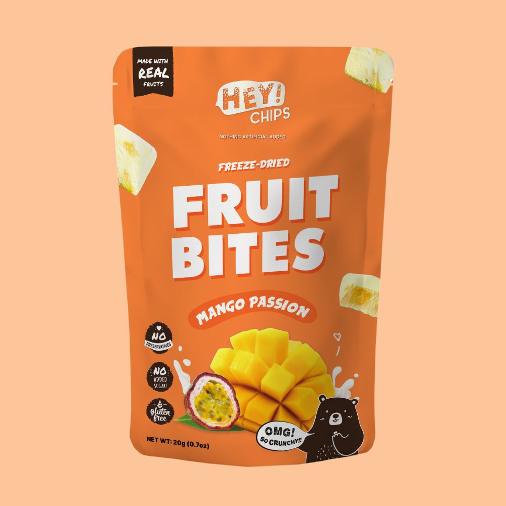 Hey! Chips Freeze-dried Mango Passion Fruit Bites - Probiotic Snacks ...