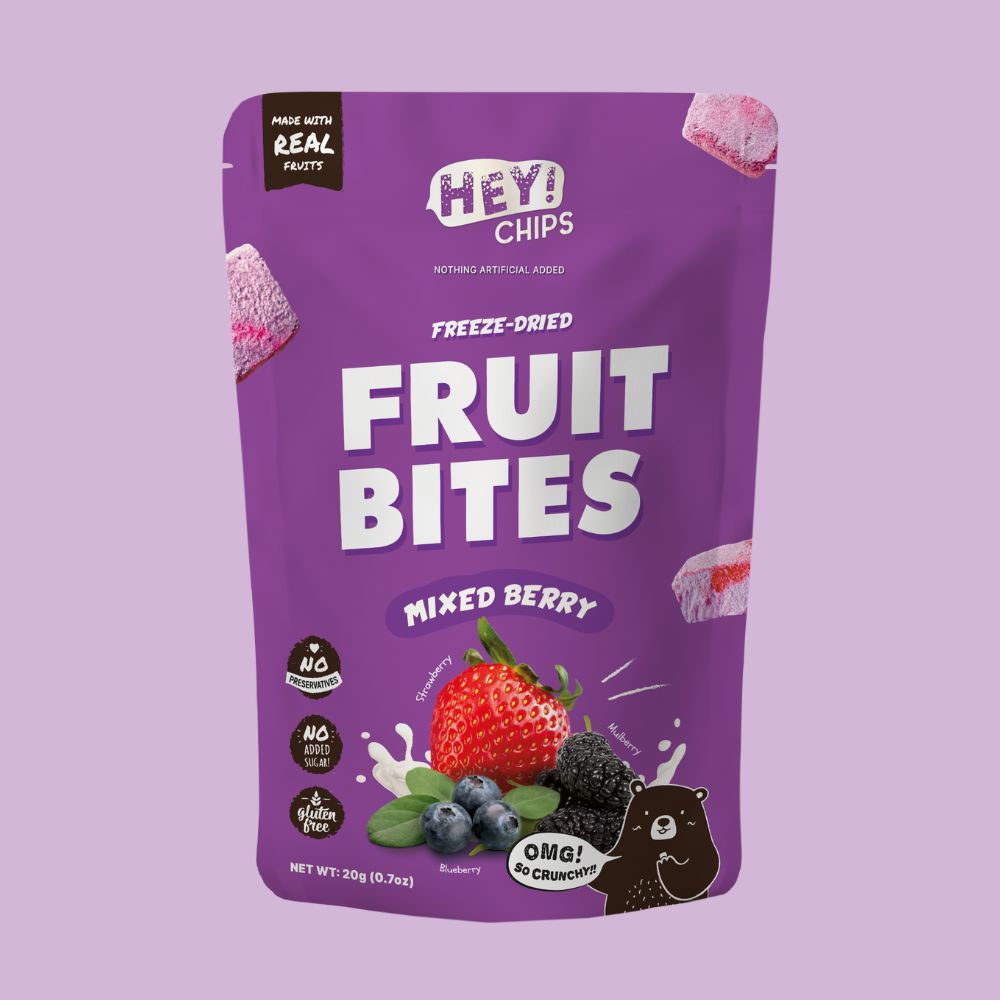Hey! Chips Freeze-dried Mixed Berry Fruit Bites - Probiotic Snacks for ...