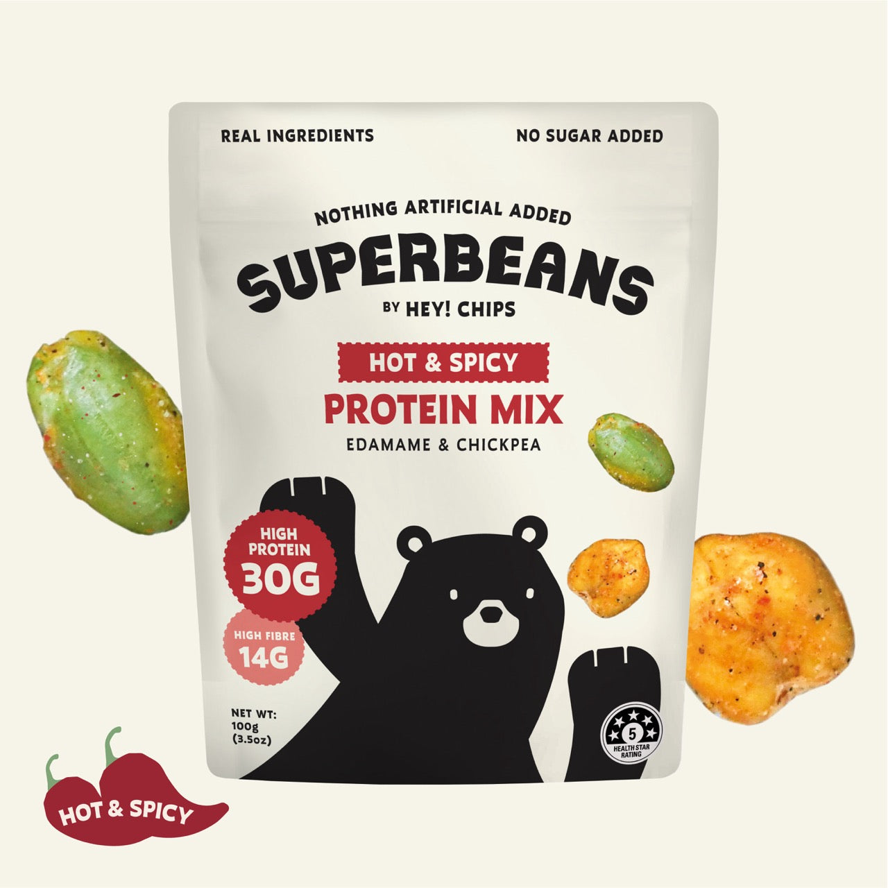 Protein Mix Hot & Spicy (100g) | Real Ingredients High Protein, High ...